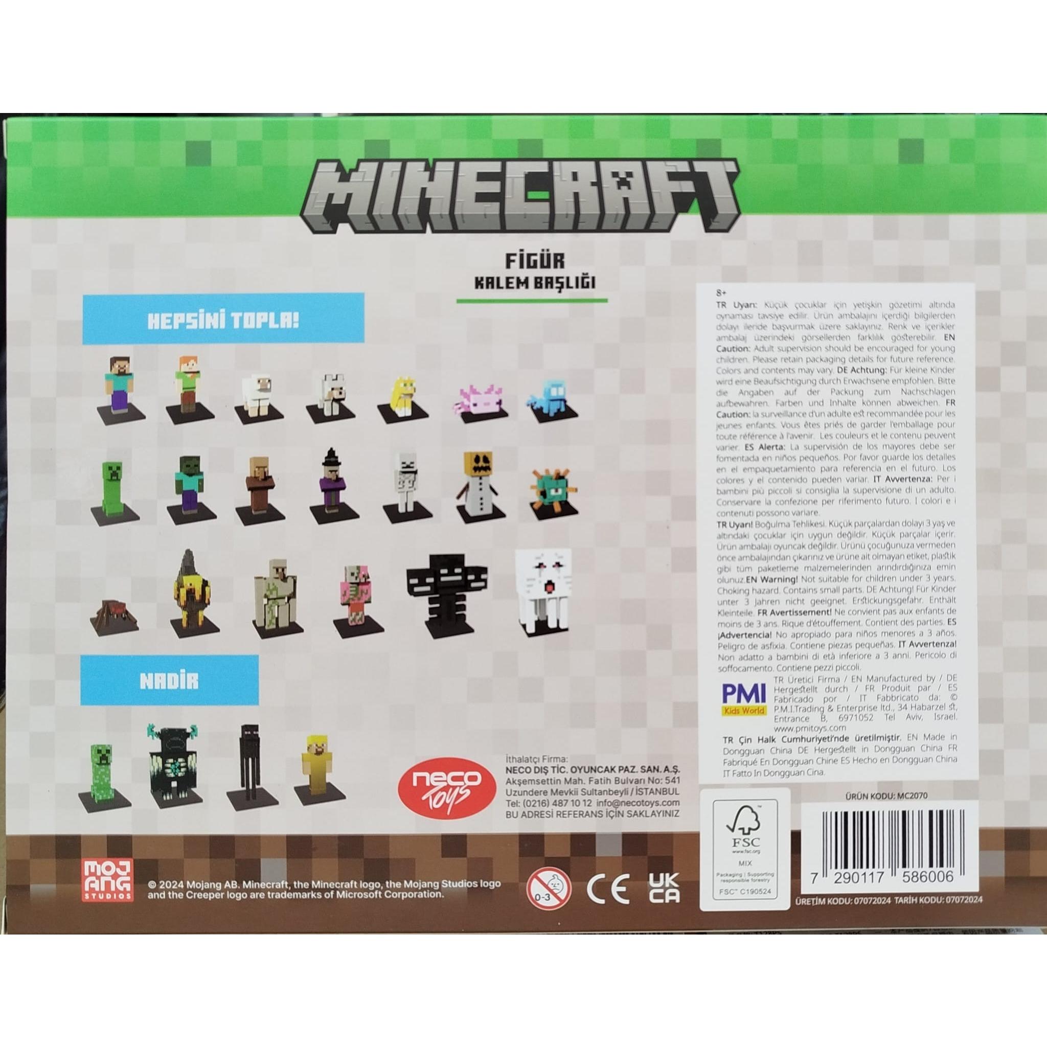 Minecraft 8 li Deluxe Figür Seti Paket 1 Resmi Lisanslı Toppeez Kalem ...